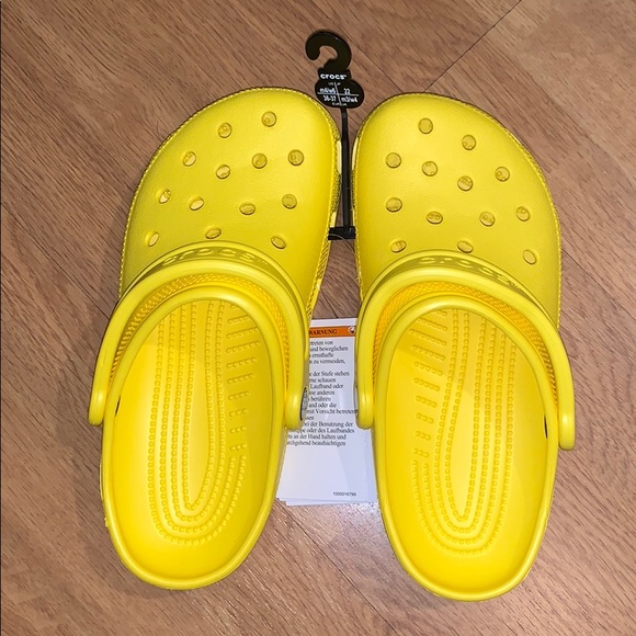CROCS | Shoes | Nwt Crocs Classic Clogs Yellow 6 | Poshmark